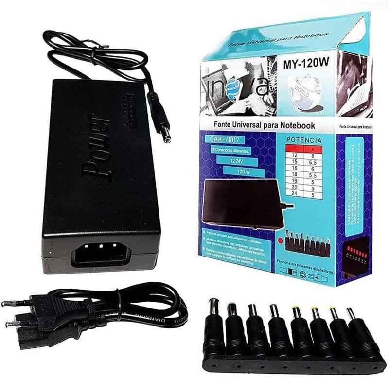 Carregador universal de notebook inova my-120w power adapter ...