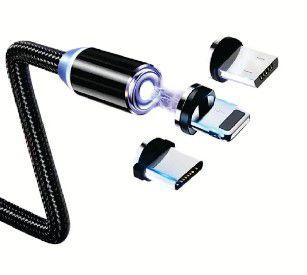 Carregador USB Magnético Carga e Dados 3 em 1 V8/IOS/Tipo C - Made ...