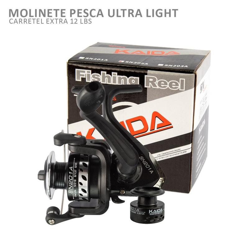 Carretel molinete Kaida direito/esquerdo color preto - Molinete - Magazine Luiza