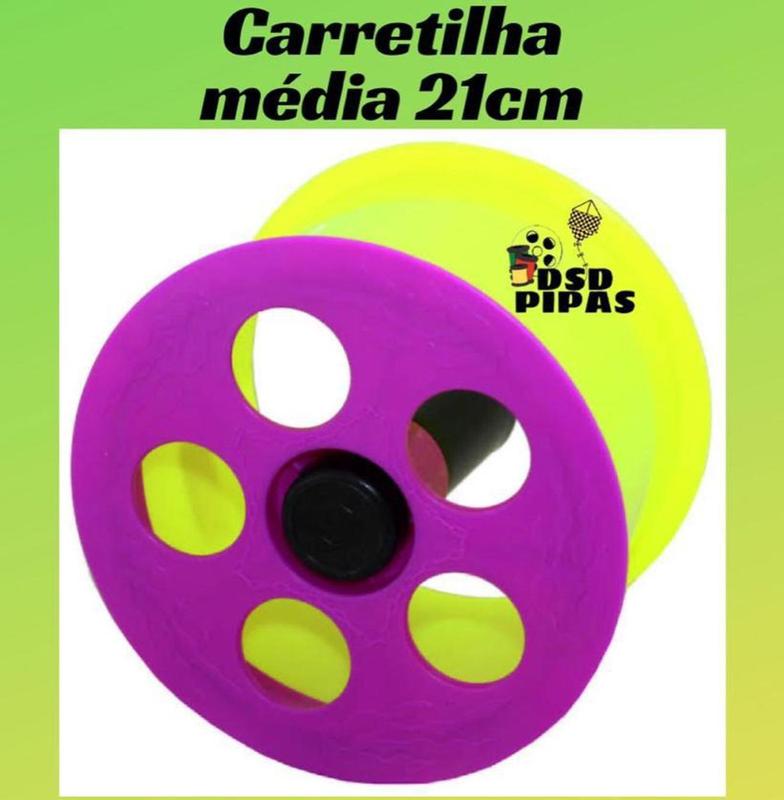 Carretilha para linha de pipa colorida 21cm - DSD PIPAS - Carretilha ...