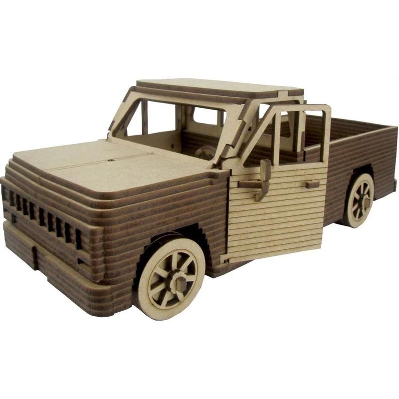 Carrinho Caminhonete Ford Pick Up - Carro Mdf 3 D - Coleção - Loja Das ...
