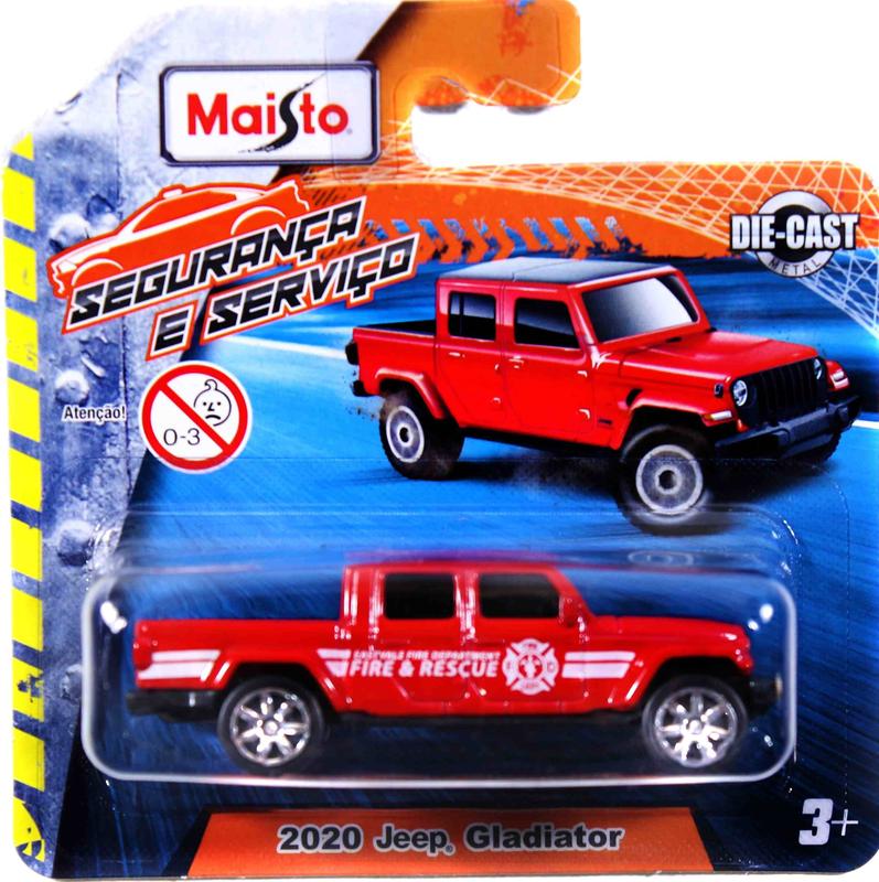 Carrinho Colecionável Jeep Gladiator Fire Rescue 1/64 Maisto ...