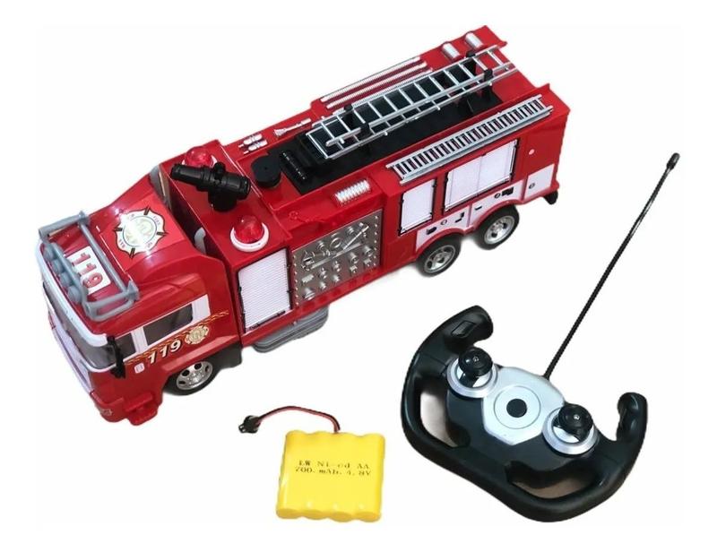 Carrinho Controle Remoto Bombeiros Luz - Som - Lança Agua - Syscar ...