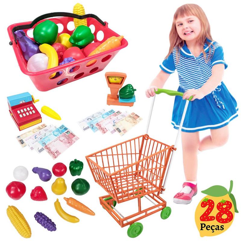 Carrinho De Compras Caixa Registradora Frutinhas Brinquedo - Lua de Cristal, Toy Master ...