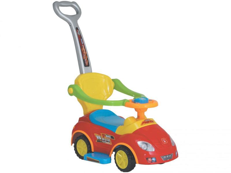 Carrinho de Passeio Infantil Mega Car Boy - com Empurrador Biemme ...