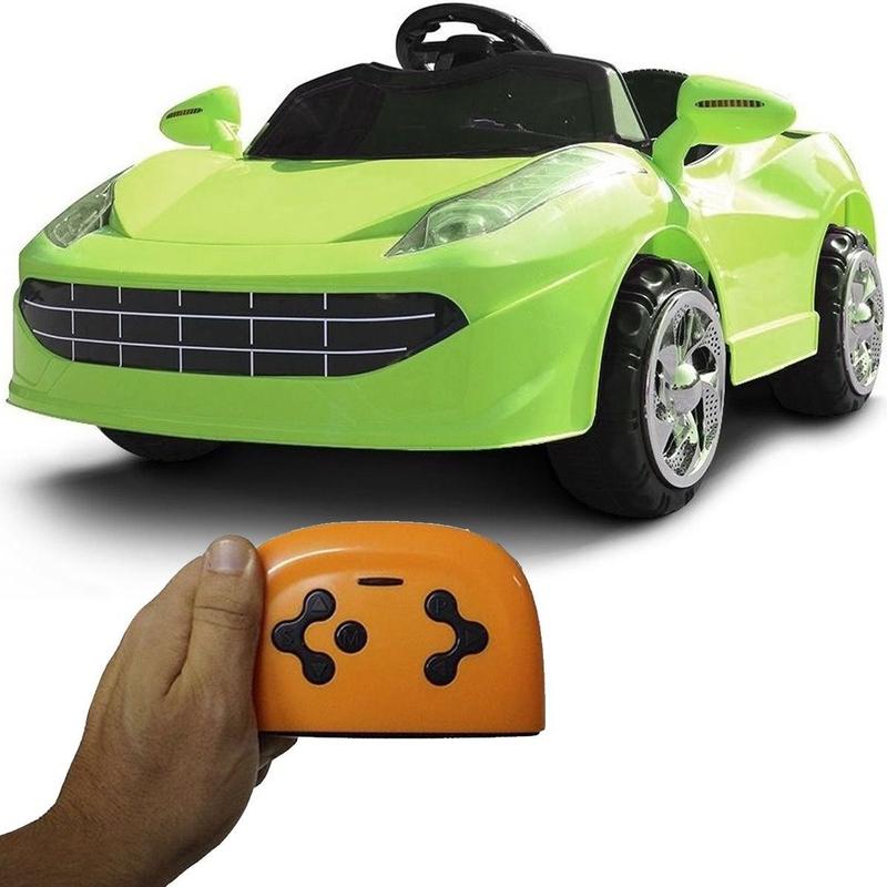 Carrinho Elétrico Infantil 6v Com Controle Menino Menina Verde ...