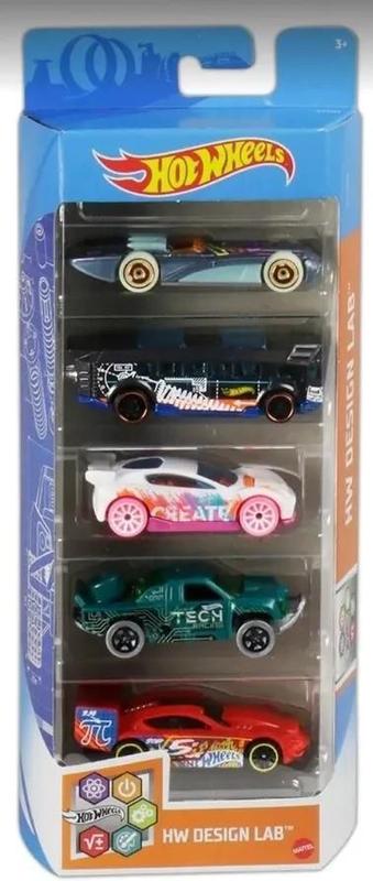 Carrinho Hot Wheels Design Lab 5Un - Mattel 1806 - Carrinho de ...
