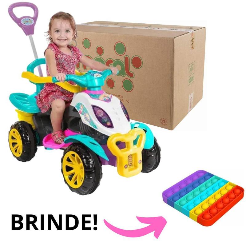 Carrinho Passeio Infantil Quadriciclo Pedal Totoka Empurrar - Maral - Carros a Pedal - Magazine ...