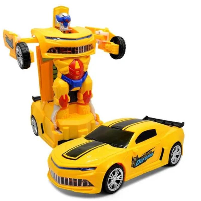 Carrinho Transformer Super Robô Camaro Com Som e Luz A Pilha Toy King ...