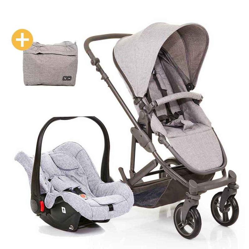 Carrinho Travel System ABC Design Como4 + Bolsa e Moisés - Woven Grey ...
