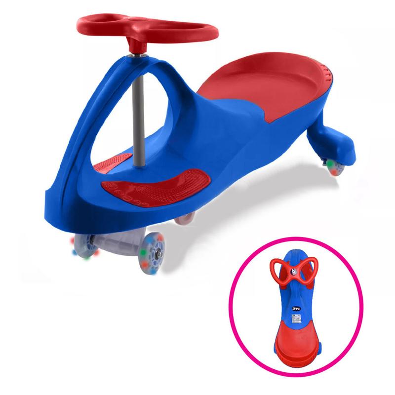 Carrinho Zippy Car Infantil Gira 360 Rodas LED Cores 100kg Azul Cód ...