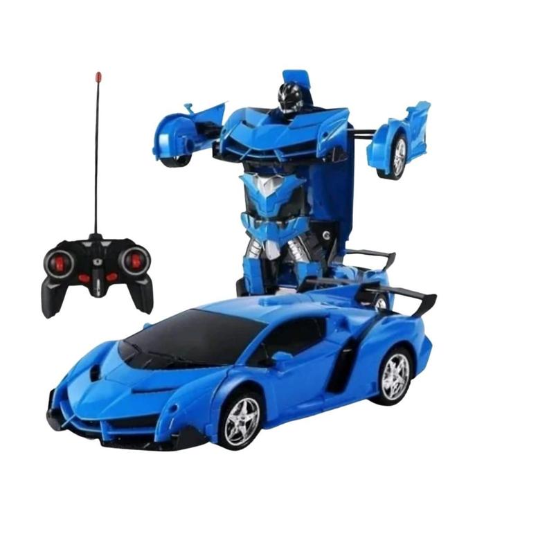Carro Com Controle Remoto Sem Fio Transforme Robô Azul - Wellmix ...