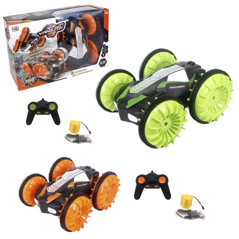 CARRO COM CONTROLE REMOTO SOM FIO AMPHIBIOUS SERIES 360º FLIP LUZ A ...