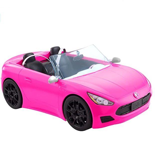 Carro da Barbie Veículo Conversível Rosa Dois lugares Cinto Rodas ...