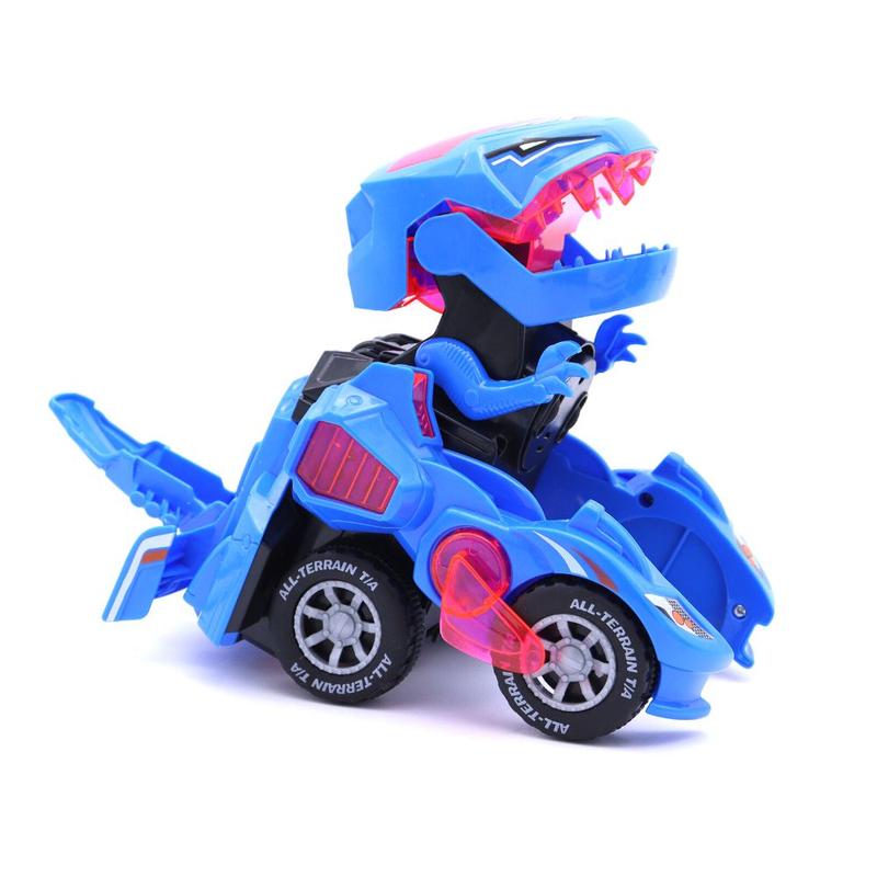 Carro Dinossauro Vira Robô Dino T-rex Com Luz Som Bate Volta - Toys ...