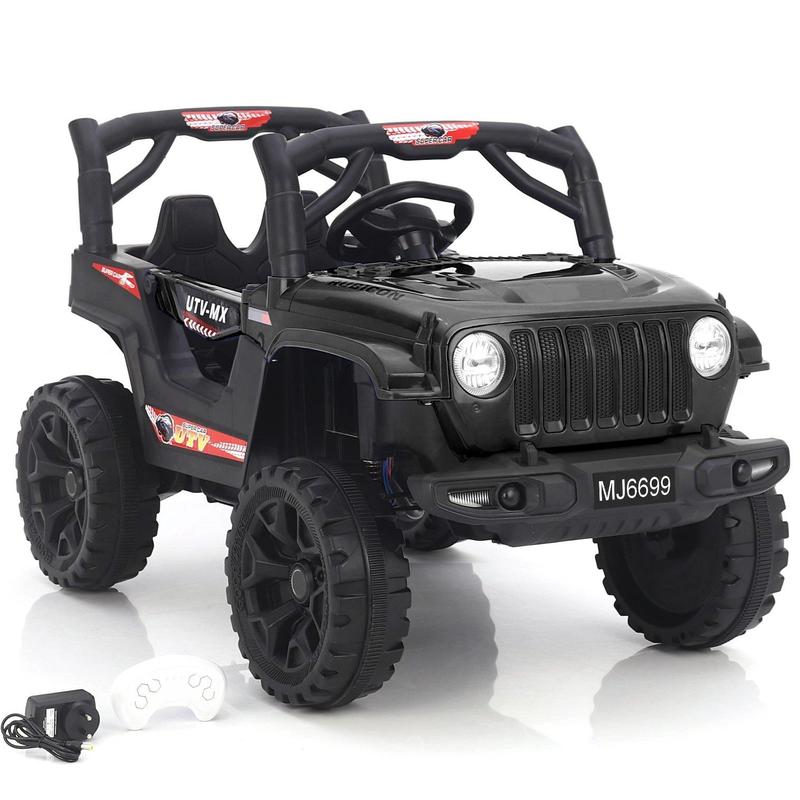 Carro Elétrico Jipe Infantil 12v Com Controle Preto - Bang Toys - Mini ...