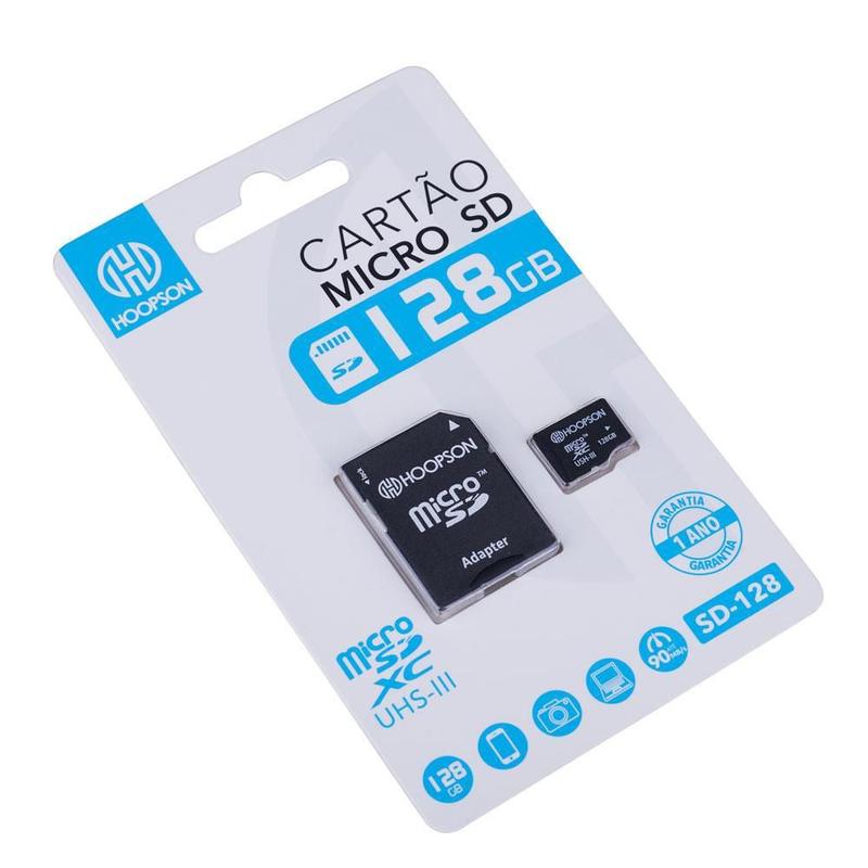 Cartão Micro Sd 128Gb Hoopson Classe 10 C/ Adaptador SD - Cartão de ...