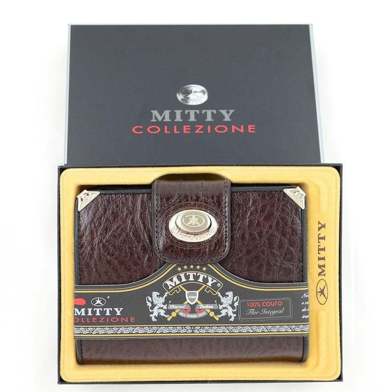 Carteira Mitty Em Couro Café - M3F - Carteira - Magazine Luiza