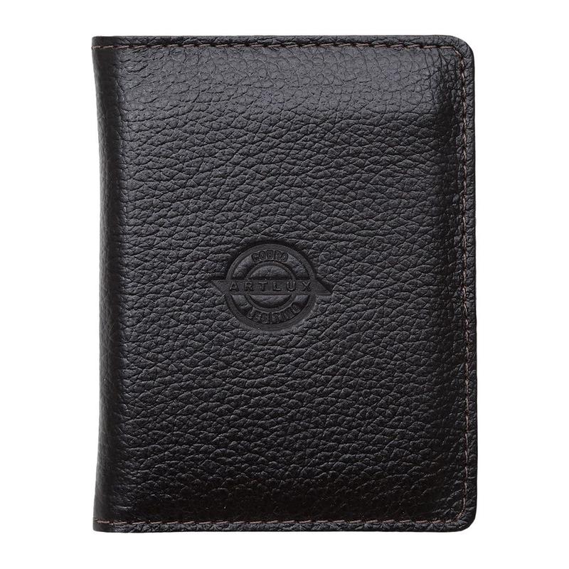 Carteira Slim Porta Cartões em Couro Artlux - Carteira - Magazine Luiza