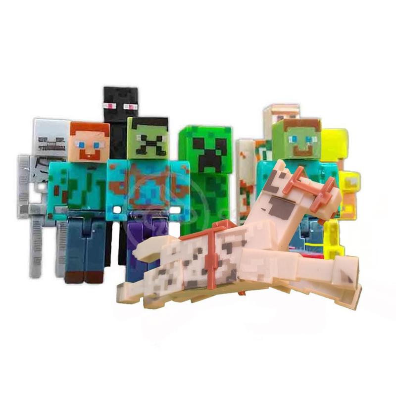 Cartela 10 Boneco Articulado Minecraft My Home 2 Blocos Nº4 - Smart ...