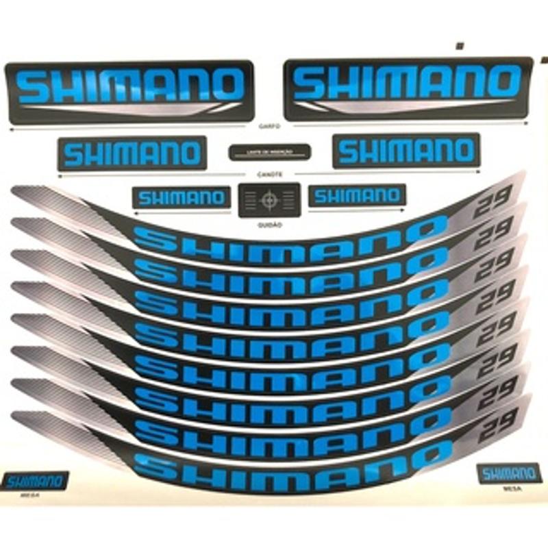 Cartela Adesivo Shimano P/ Garfo Canote Guidão E Aro - Bike adhesives - Suspensão de Bicicleta ...