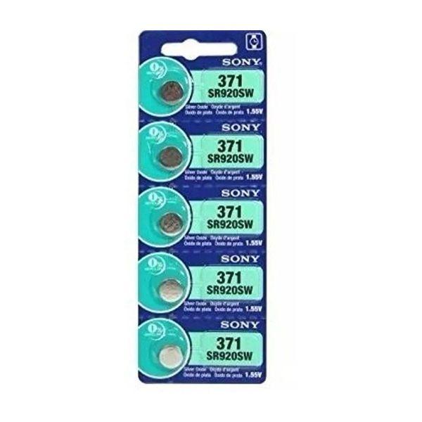 Cartela Bateria 5 Baterias Original Sony 371 Sr920sw Relogio ...