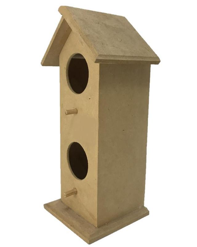 Casa De Passarinho Com 2 Furos G Trabalhado Em Mdf - Atelie Arte Coisas ...