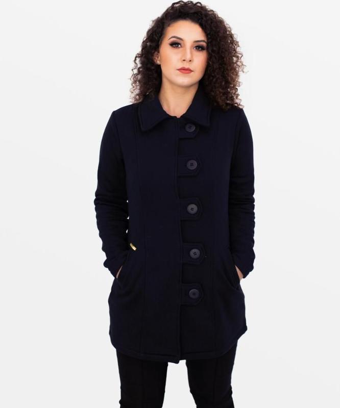 Casaco Feminino Botão Elegante Confortável Dia a Dia Macio - Source ...