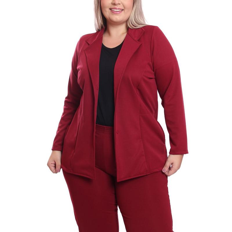 Casaco Giliane Feminino Ponto Roma Plus Size - Casaco Feminino ...