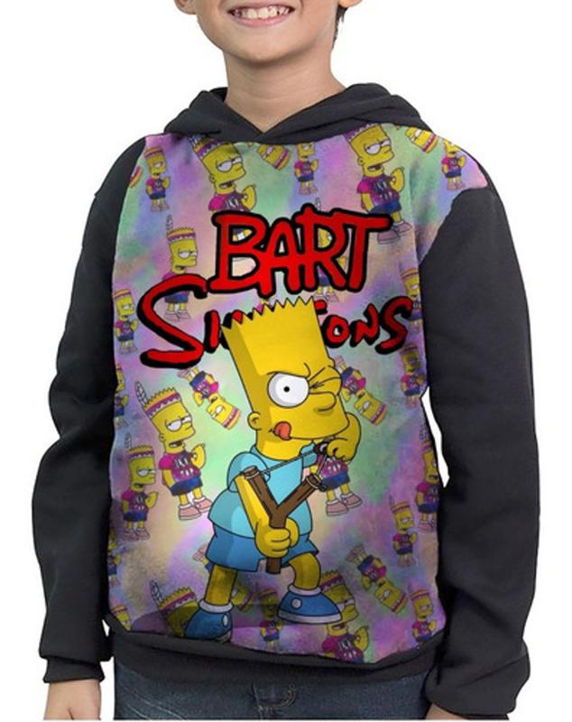Casaco Moletom Infantil Bart Simpsons The Simpsons Desenho - smoke ...