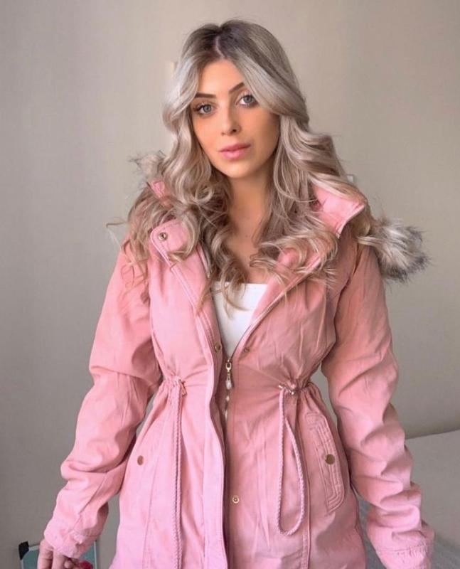Casaco Parka Sarja Jaqueta Feminina Cor Rosa Tamanhos P/M/G/GG Forro ...