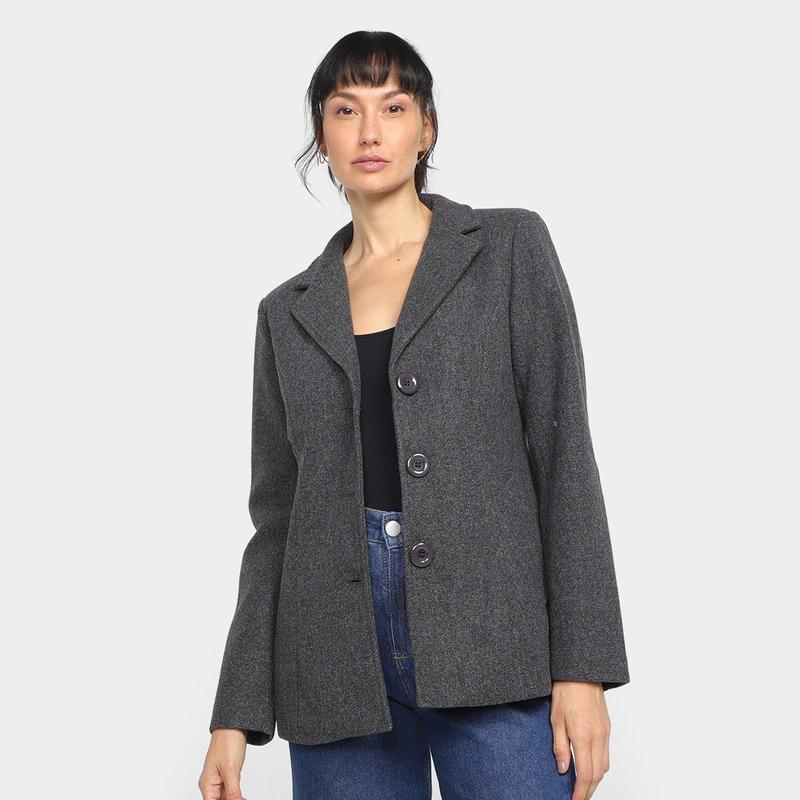 Casacos Facinelli Lã Batida Feminino - Casaco Feminino - Magazine Luiza