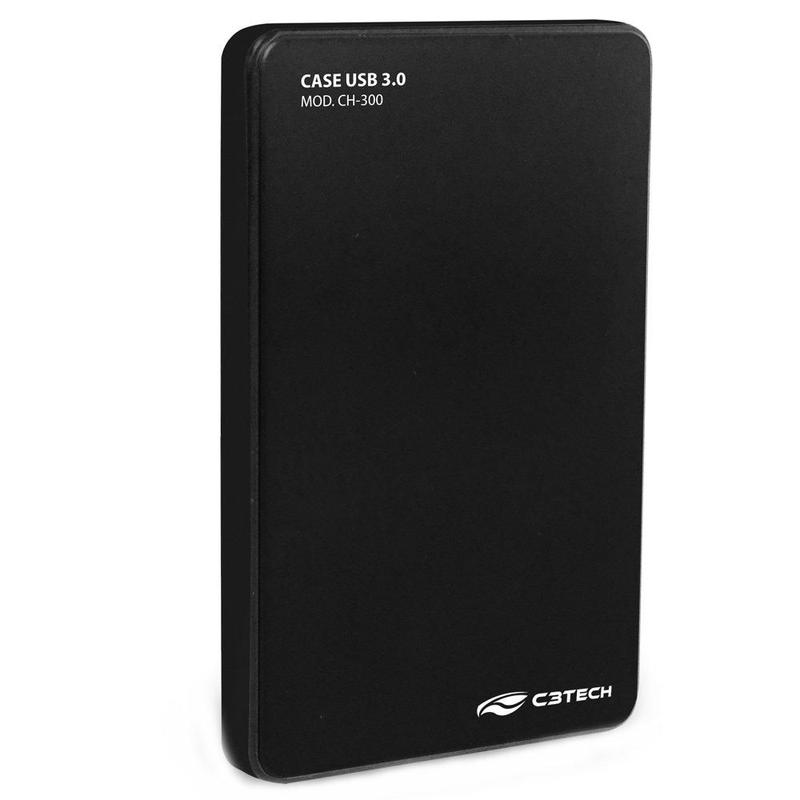 Case para Hd C3Tech CH-300BK USB 3.0 2,5" Preto - Case para HD Externo ...