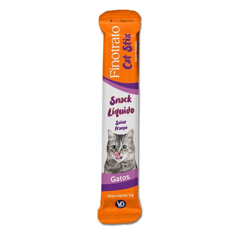 Cat Stix Snack Líquido sabor Frango 15 g - Finotrato - Outros Pets ...