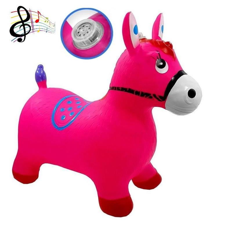 Cavalinho Inflável Upa Upa Musical e com Luz Led Rosa - Compre Já Fácil ...