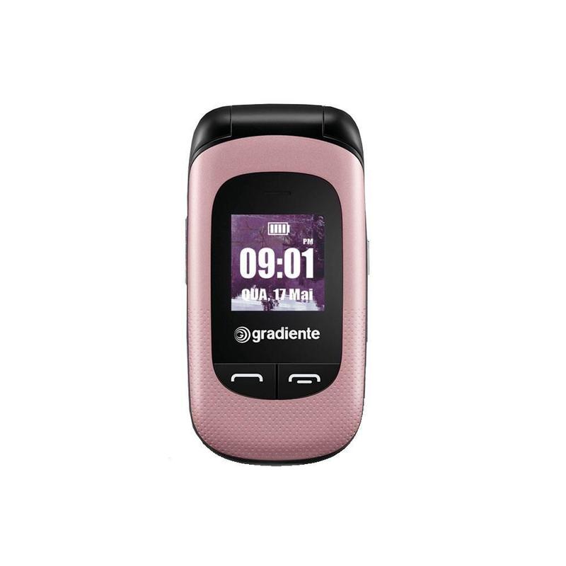 Celular Flip Gradiente NEO.S105R - Rosa - Celular Básico - Magazine Luiza