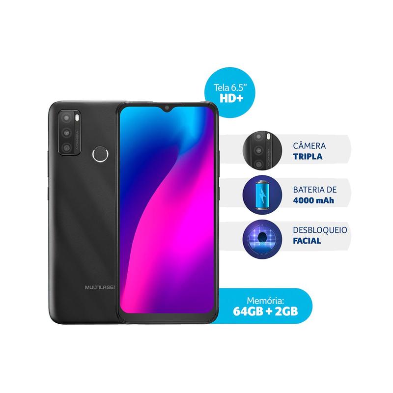 Celular Smartphone Multilaser G Max 2 64GB 2G Ram - Multilaser G ...