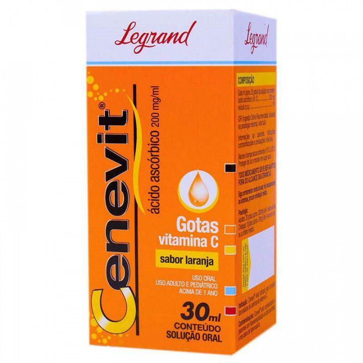 Cenevit Vitamina C 200mg/ml Gotas 30ml Caps Legrand - LEG. - Vitaminas ...