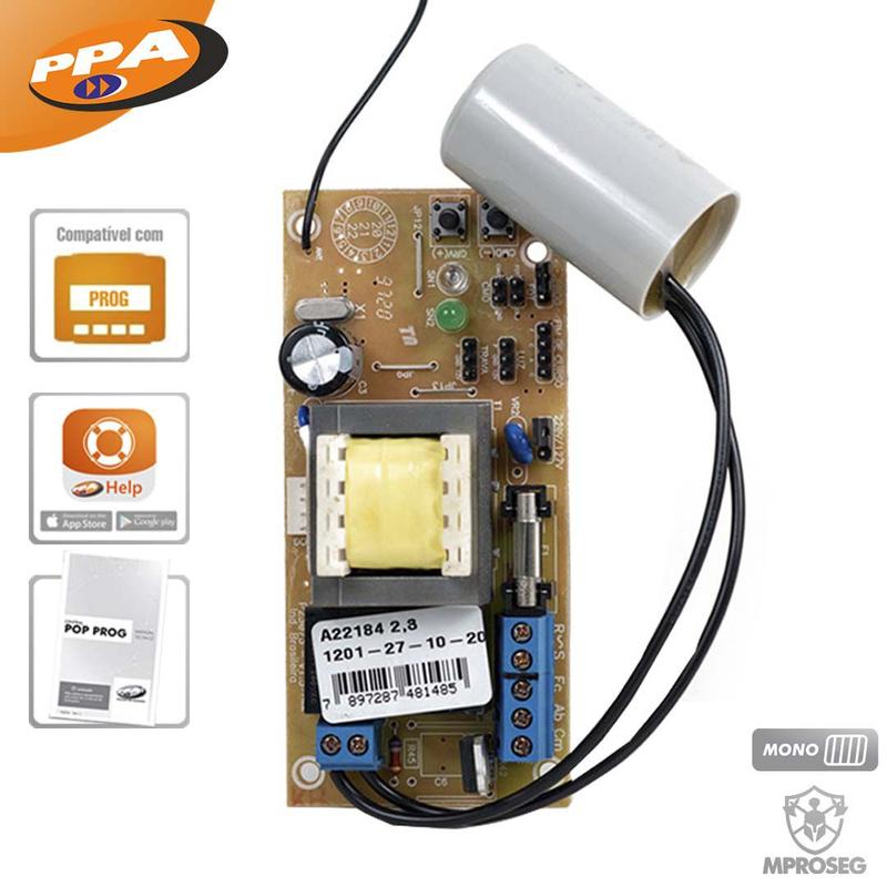 Central comando ppa pop freio com capacitor motor portão - Capacitor ...