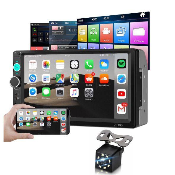 Central Multimídia Com Espelhamento do Celular, Tela de 7 Pol ...