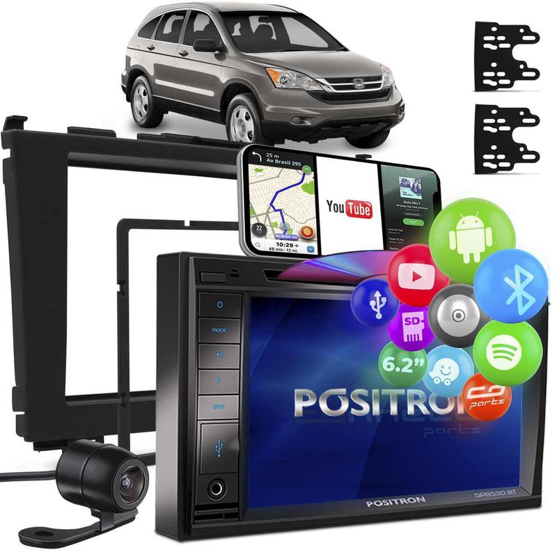 Central Multimídia CRV 2007 a 2011 Pósitron SP8530 BT 2 Din ...