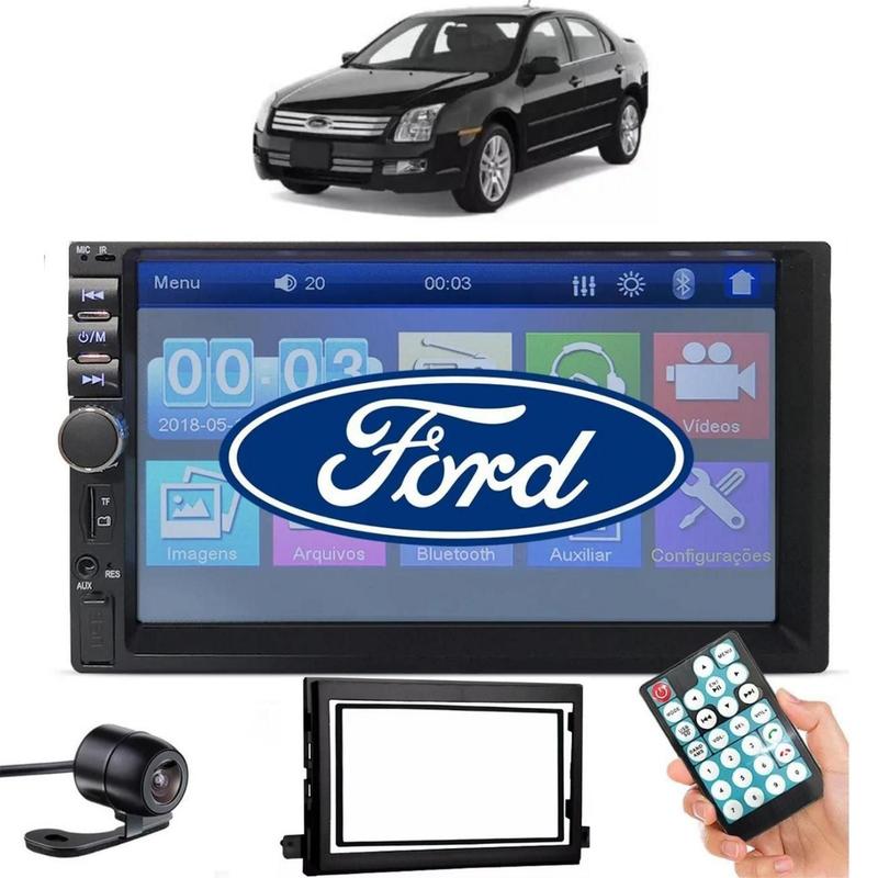 Central Multimidia Ford Fusion 2006 2007 2008 2009 Mp5 Moldura Câmera ...