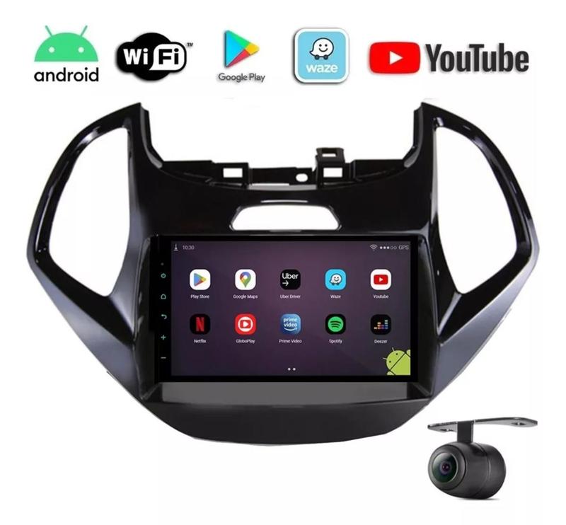 Central Multimidia Ford Ka 2014 2015 2016 2017 Android Gps Wifi Moldura ...