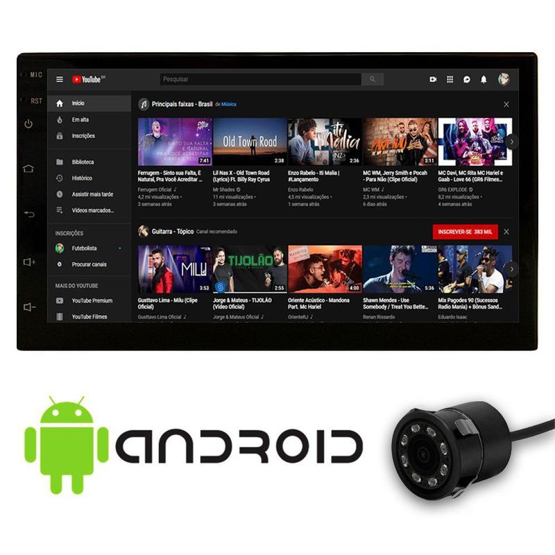 Central Multimídia H-Tech HT-6020 Full Touch 7 Polegadas Sistema Android Baixa Aplicativos GPS ...