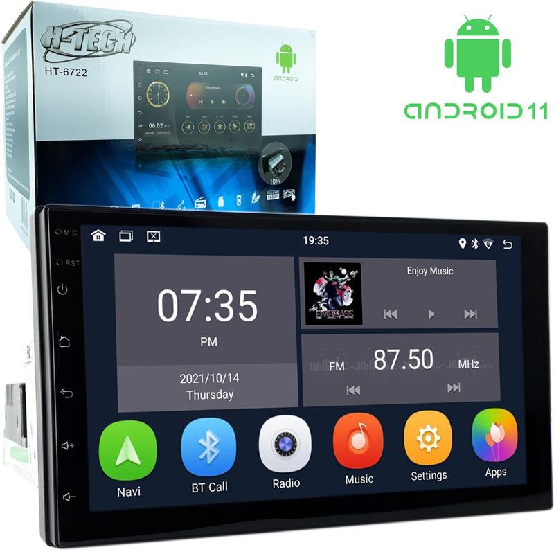 Central Multimidia H-Tech HT-6722 7pol 1Din 2Din Android 11 - Central Multimídia Automotiva ...