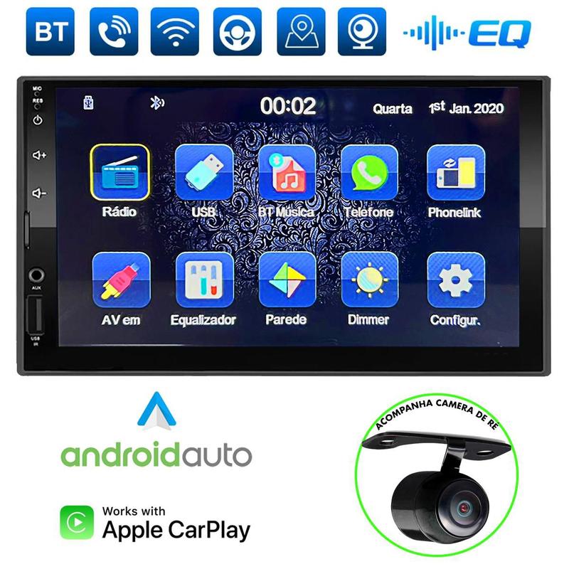 Central Multimidia Meriva Mobi Mp5 Player 2Din 7 Pol Universal ...