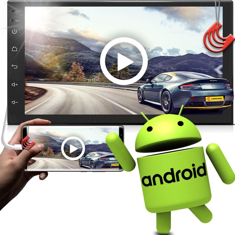 Central Multimídia Mp5 2 Din 7 pol Android H-tech HT-6000 GPS Wifi Radio USB Bluetooth ...