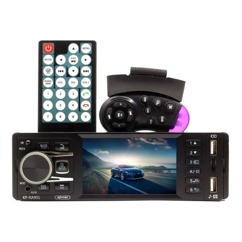 Central Multimídia Mp5 Bluetooth Rádio Fm Tela 4pol Controle 1 Din KP-RA901 - Knup - Central ...