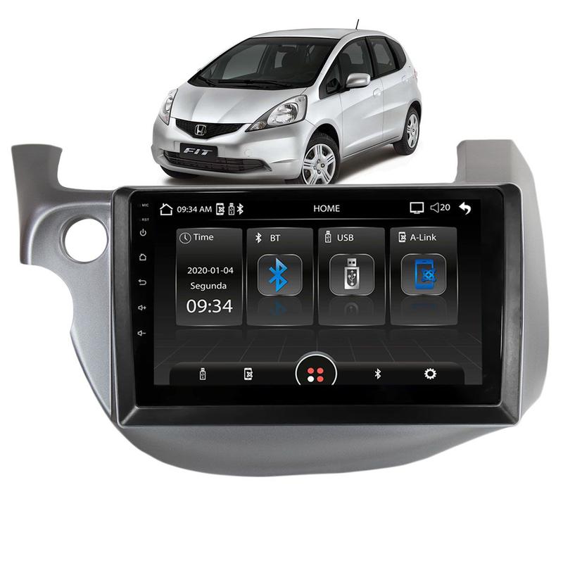 Central Multimídia MP5 Honda Fit 2009 á 2014 Tela 9 Polegadas Bluetooth Espelhamento Câmera de ...