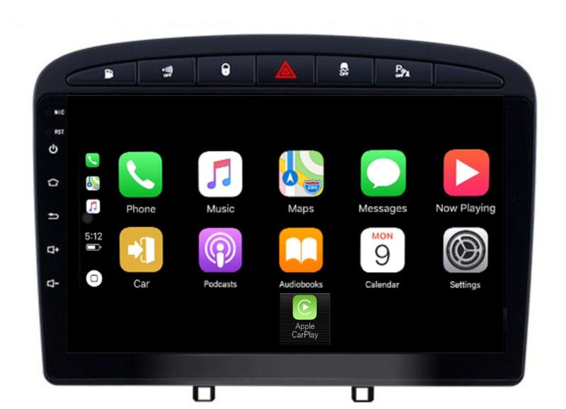 Central multimidia para peugeot 308-408 android tela 9'' com câmera ...